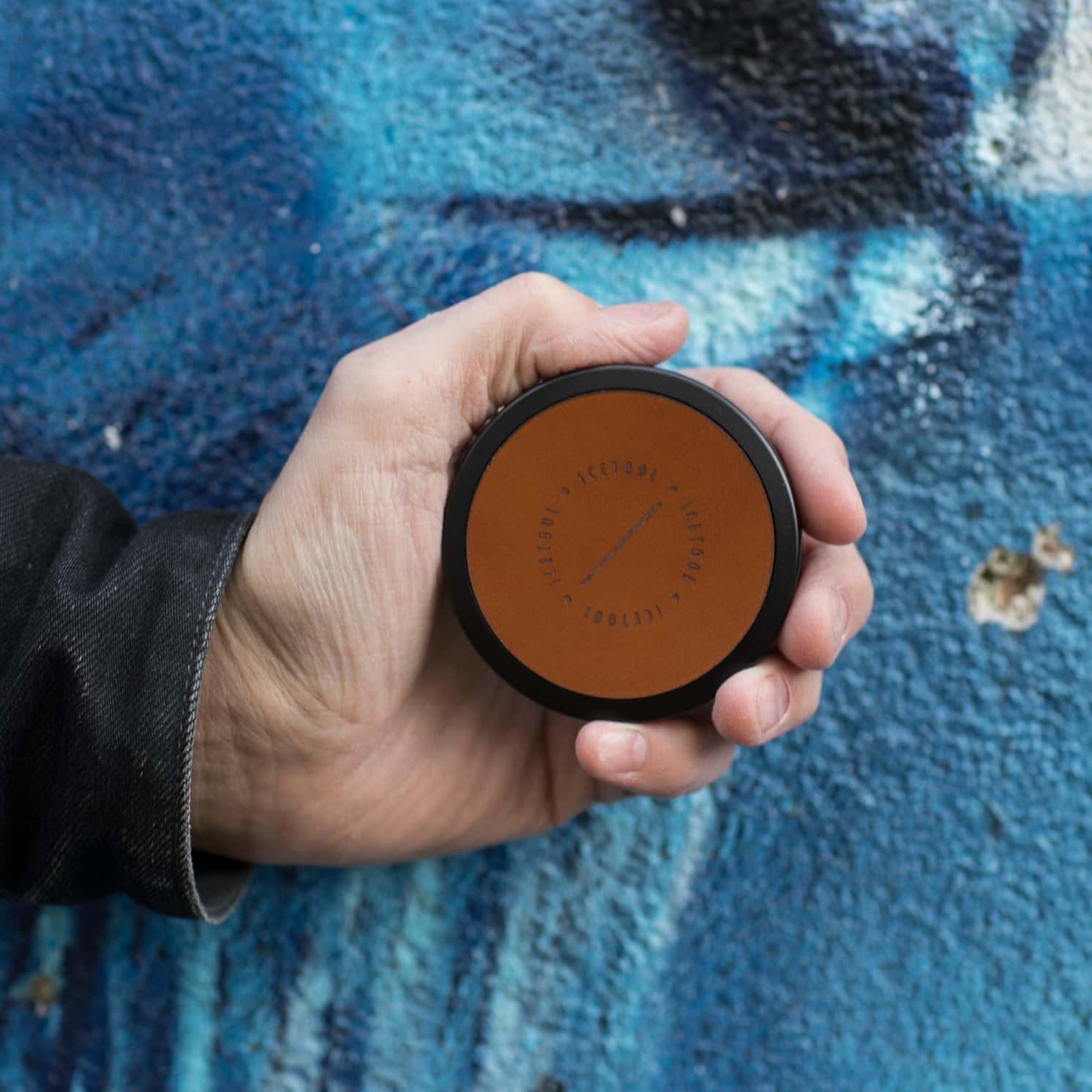 Icetool Slim Can Leatherface snus can- Brown - Aluminum - Leather ...